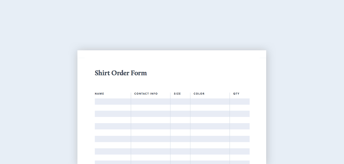 T Shirt Fundraiser Order Form Template Best Template Ideas